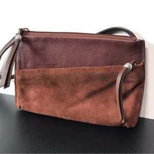 Brighton | Bags | Brighton Russet Brown Leather Suede Mini Crossover ...
